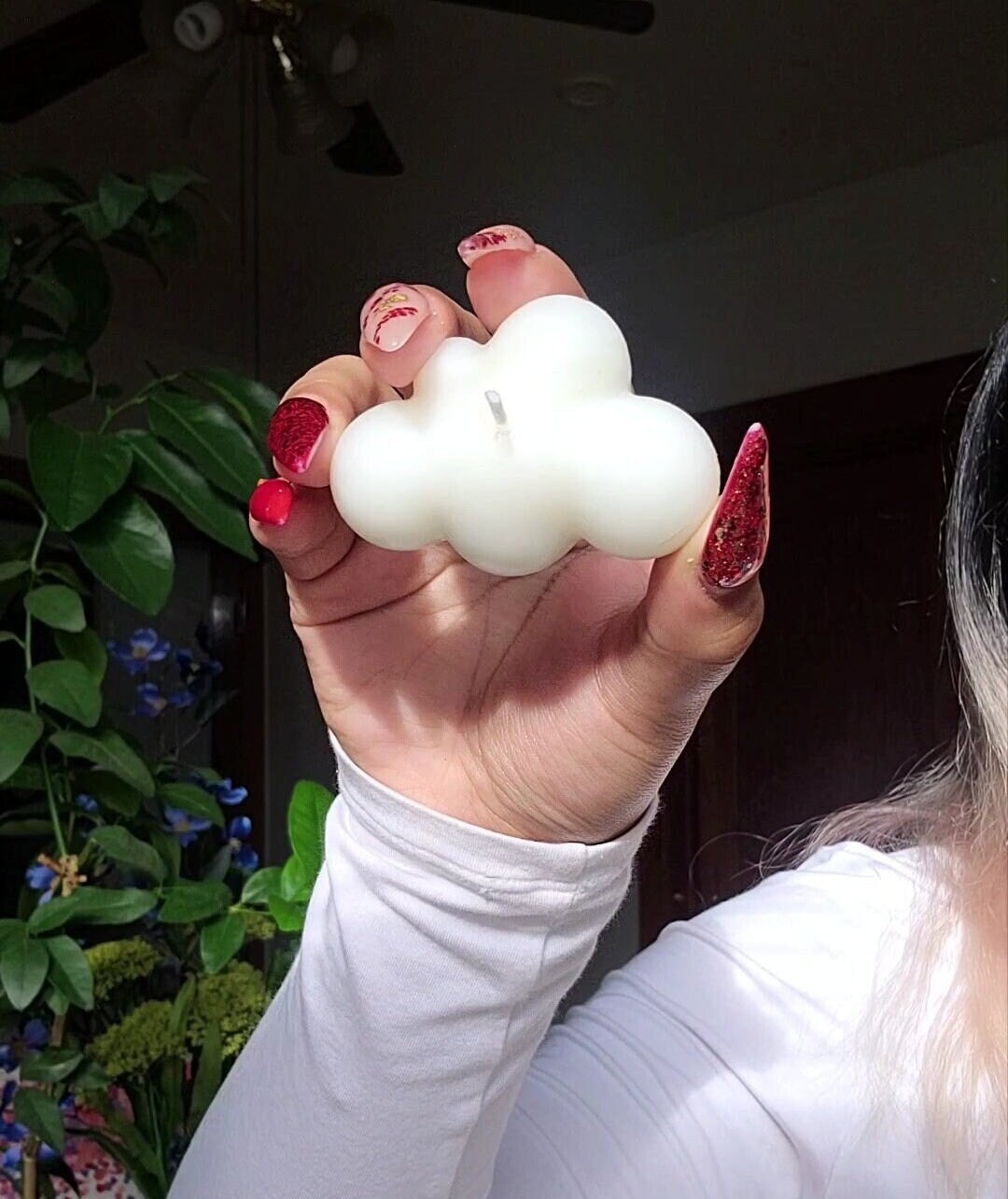 Custom Scent White Cloud Puff Candle - Etsy