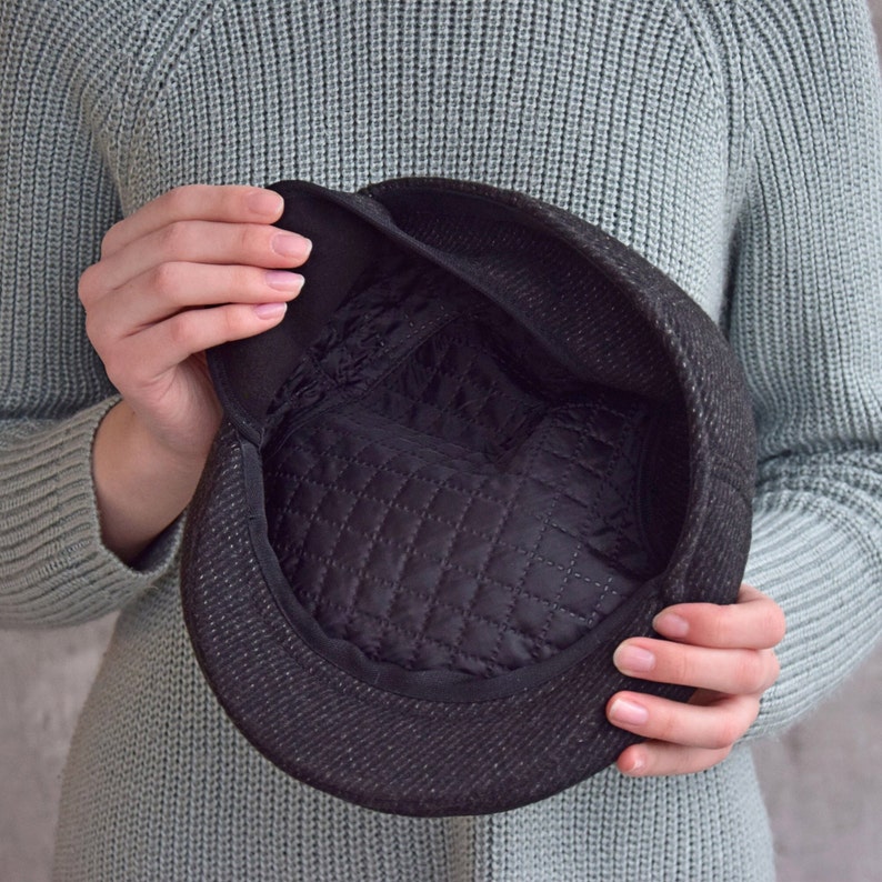 Vintage Driver Tweed Cap "astral Black" - Etsy