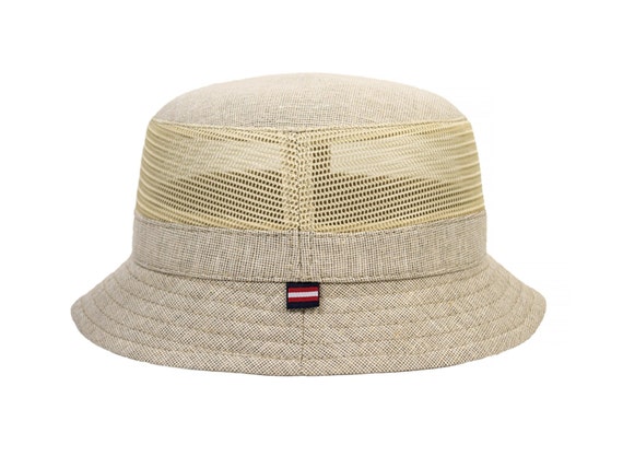 Summer Cotton Bucket Panama Cap sand Beige | Etsy