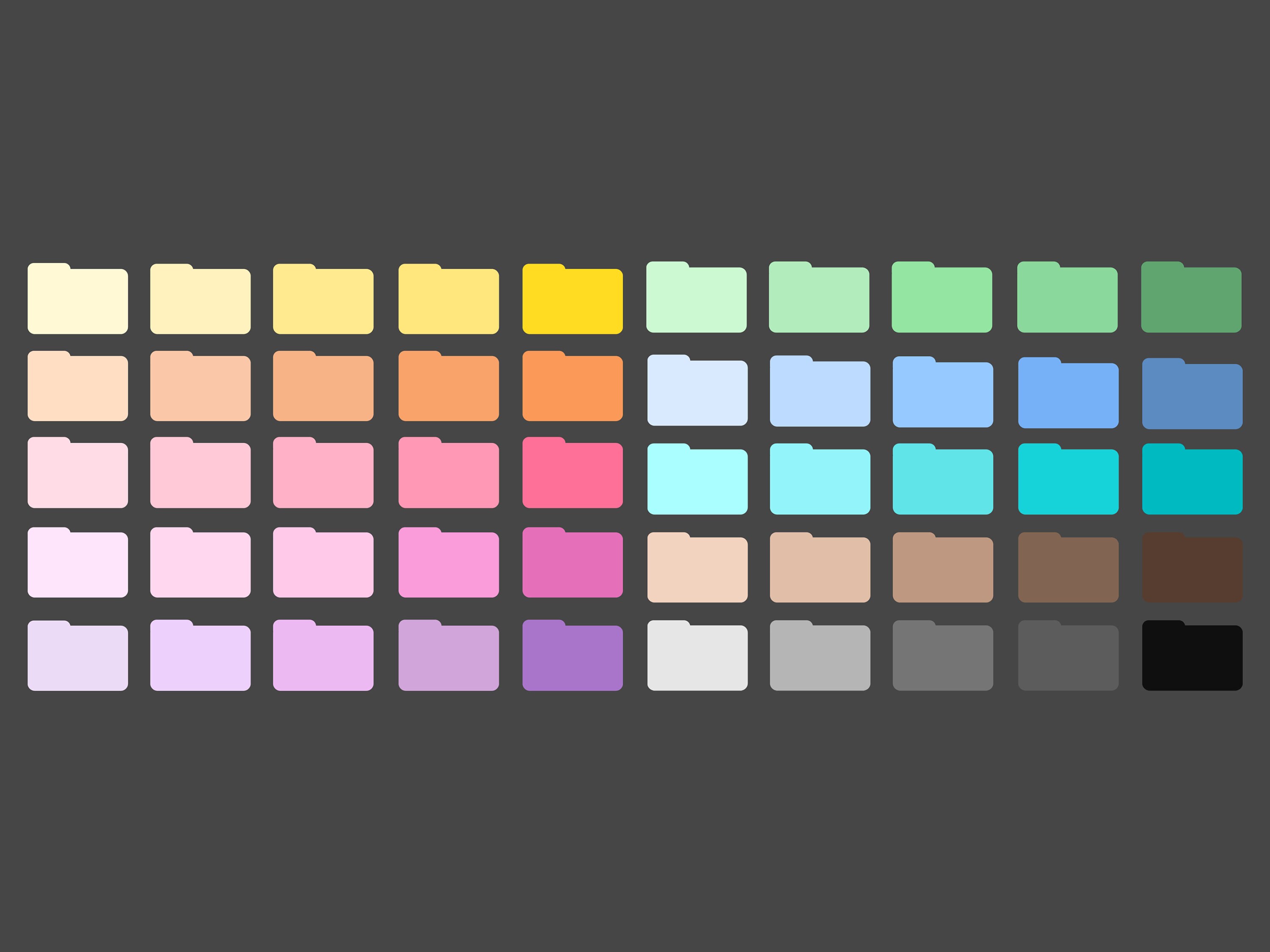 Rainbow Folder Icon Bundle / MacBook Icons / Windows Icons / PNG & ICO ...