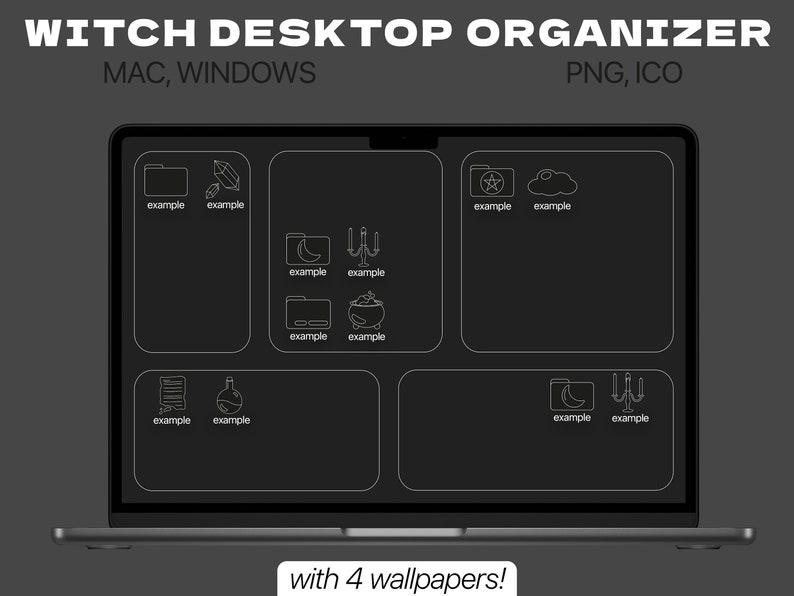 20 Witchy Folder Icons for Mac and Windows / Desktop Organizer - Etsy