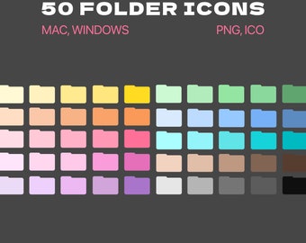Neutral Desktop Folder Icon for Mac and Windows, Mac Desktop Folder ...