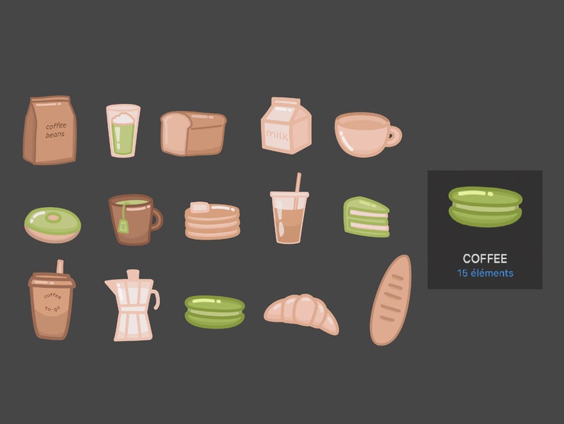 Coffee and Pastry Folder Icons / Mac Folder Icons / Windows - Etsy
