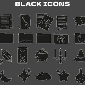 20 Witchy Folder Icons for Mac and Windows / Desktop Organizer / ICO ...