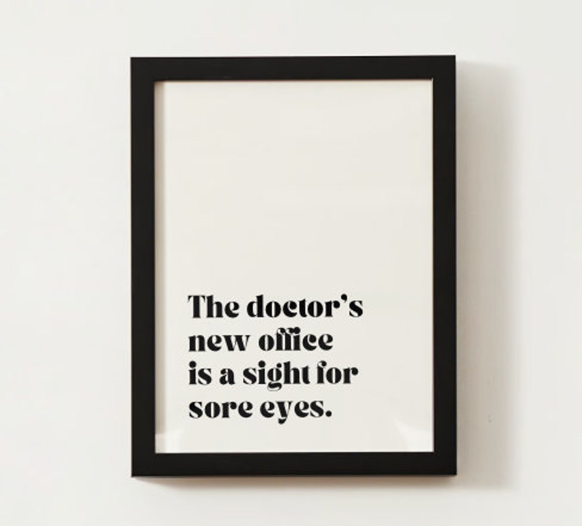 Funny Optometrist's Office Decor, 12 Medical Jokes/puns, Eye Doctor ...