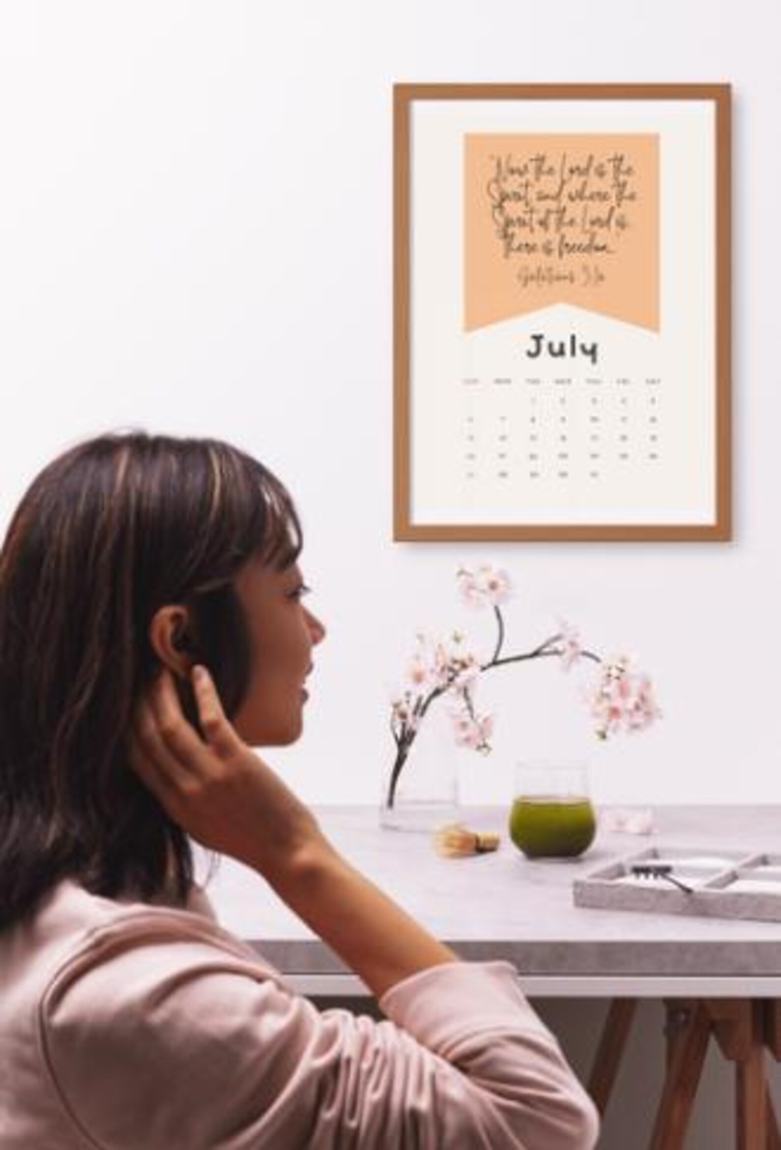 2025 Modern Bible Verse Monthly Desk Calendar With 12 Bible Verses ...