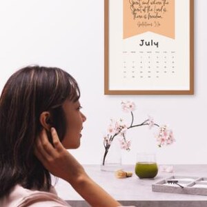 2025 Modern Bible Verse Monthly Desk Calendar With 12 Bible Verses ...