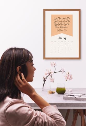 2025 Modern Bible Verse Monthly Desk Calendar With 12 Bible Verses ...