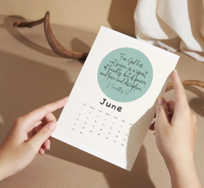 2025 Modern Bible Verse Monthly Desk Calendar With 12 Bible Verses ...