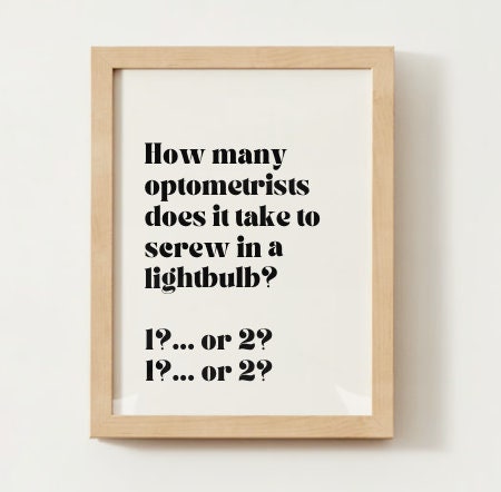 Funny Optometrist's Office Decor, 12 Medical Jokes/puns, Eye Doctor ...