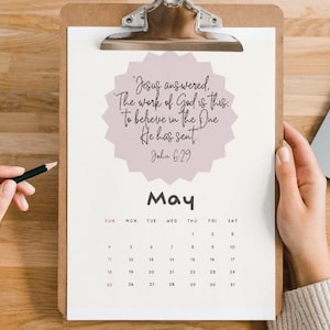 2025 Modern Bible Verse Monthly Desk Calendar With 12 Bible Verses ...