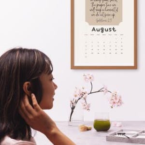 2025 Modern Bible Verse Monthly Desk Calendar With 12 Bible Verses ...