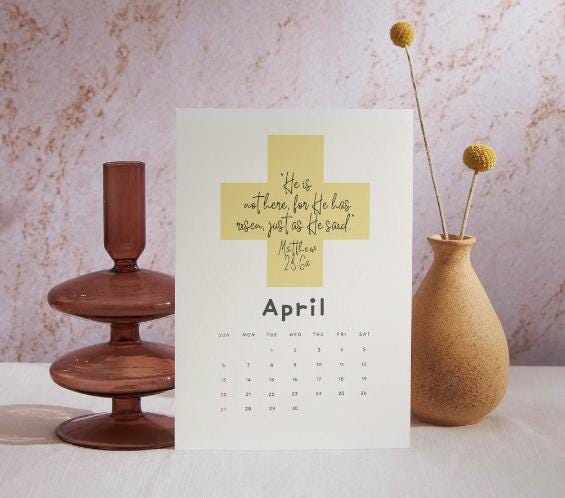 2025 Modern Bible Verse Monthly Desk Calendar With 12 Bible Verses ...