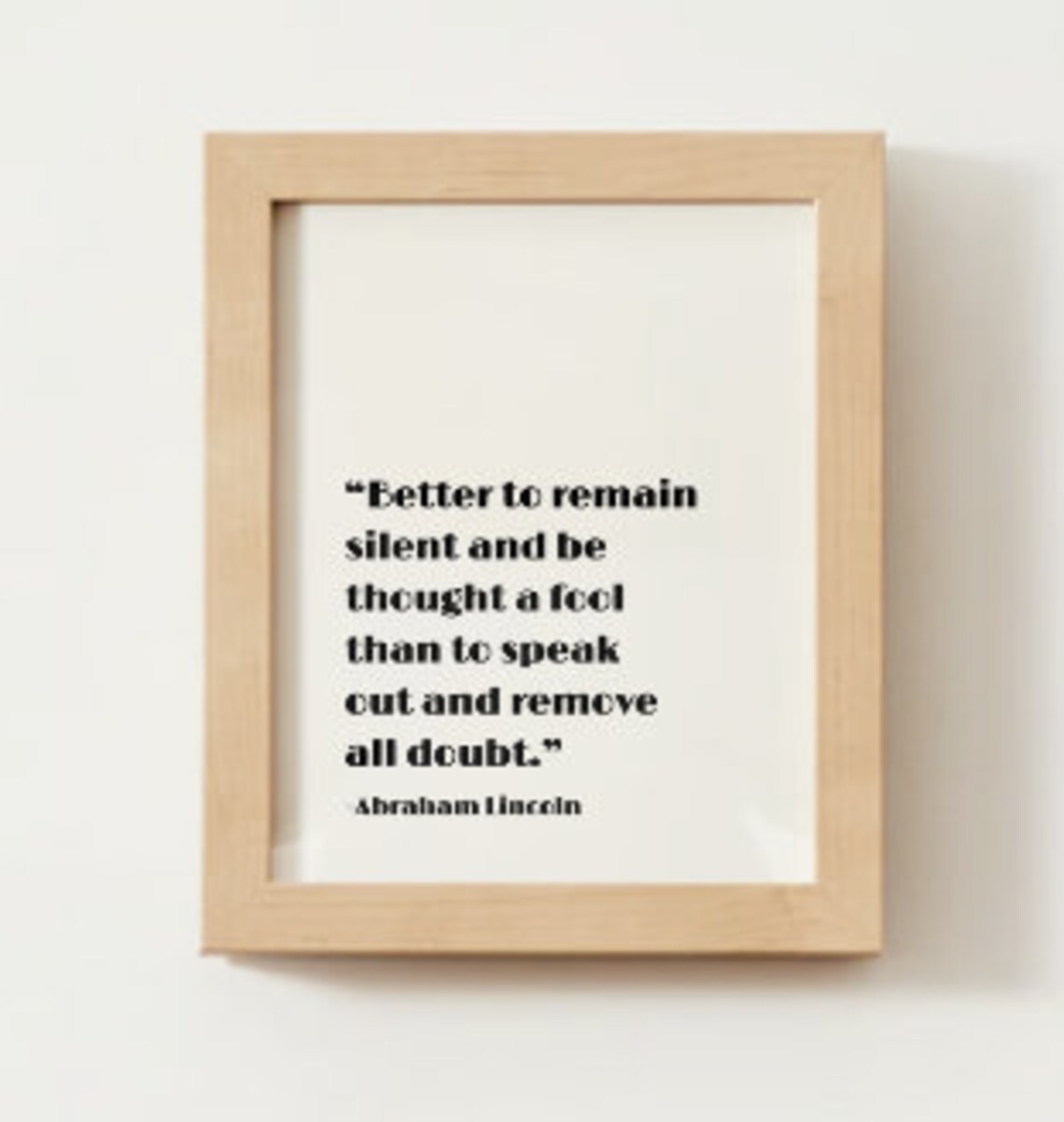 Lincoln Quote fool, Wall Decor, Printable Downloaded Art, Inspirational ...