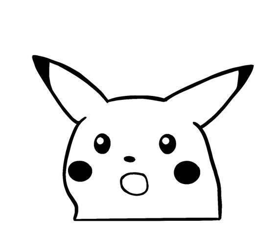 Meme Pika Face Vinyl Decal - Etsy