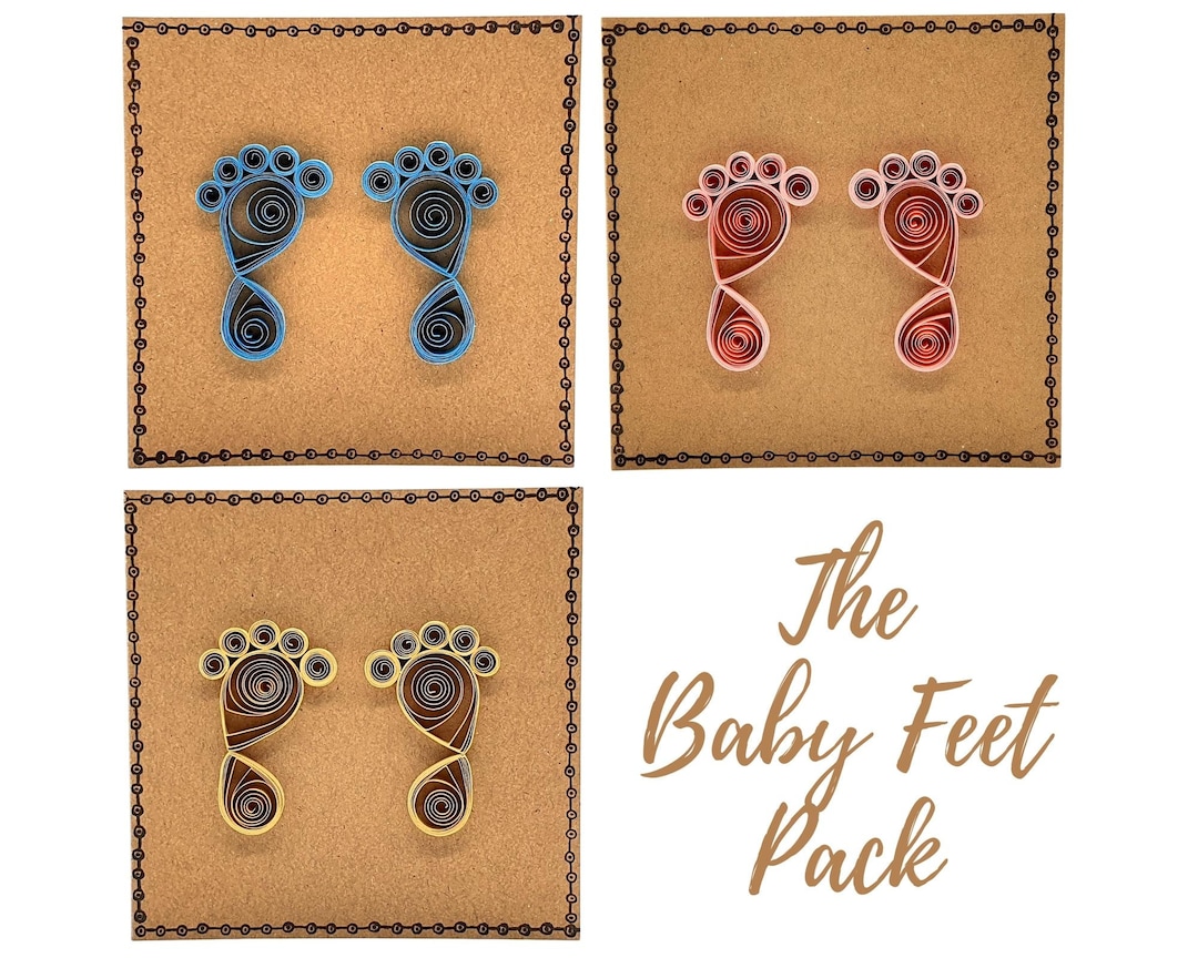 Baby Feet Card Pack, Set of 3 - Baby Boy - Baby Girl - Gender Neutral ...