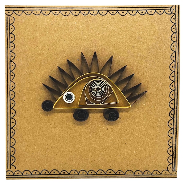 Paper Quilled Hedgehog - Etsy