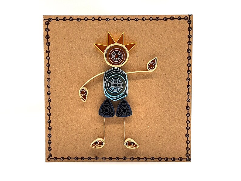 Quilled Man Card Father Son Uncle Brother Grandfather - Etsy