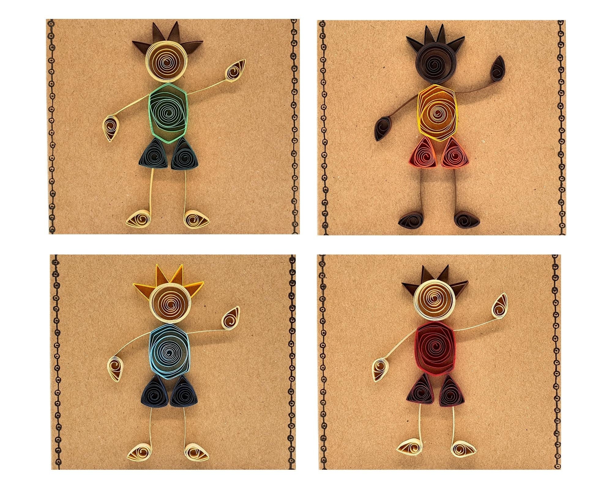 Quilled Man Card - Father, Son, Uncle, Brother, Grandfather, Friend ...