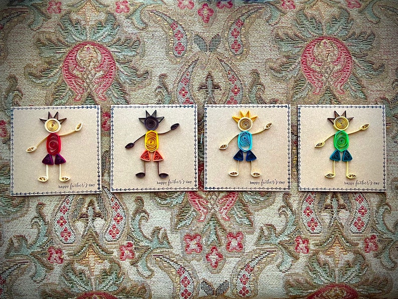Quilled Man Card Father Son Uncle Brother Grandfather - Etsy