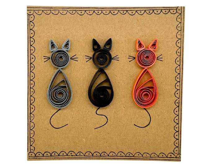 Penguins Quilling Greeting Card, Handmade Greeting Card, Quilling Cards ...