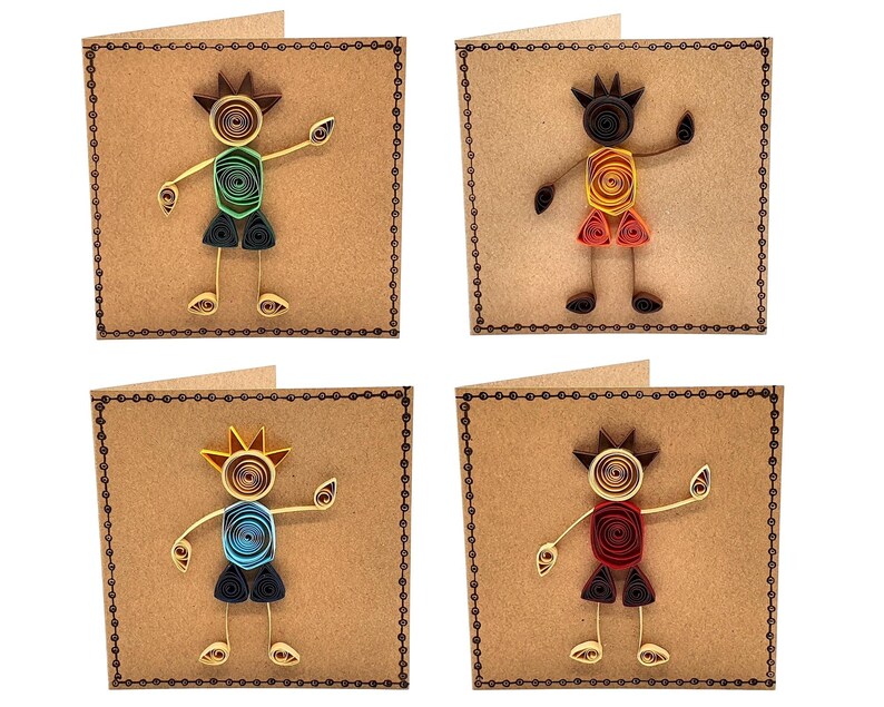 Quilled Man Card Father Son Uncle Brother Grandfather - Etsy