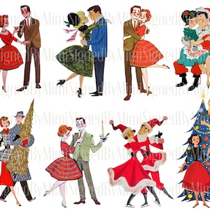 Vintage Fifties 50s Couples 60s for Junk Journal, Fussy Cut, Scrapbook ...