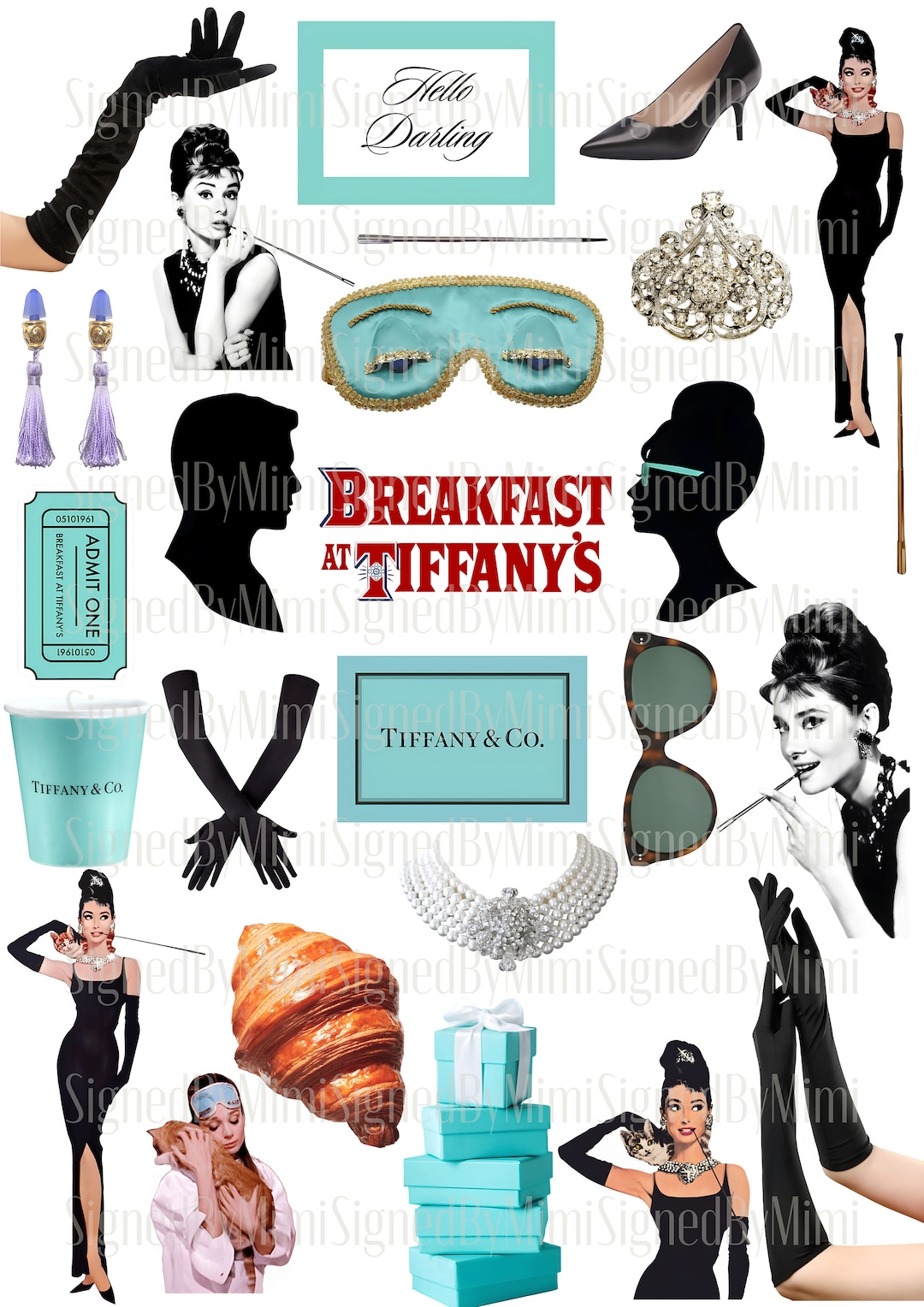 Breakfast at Tiffany's Separate Instant Download Digital Image of ...
