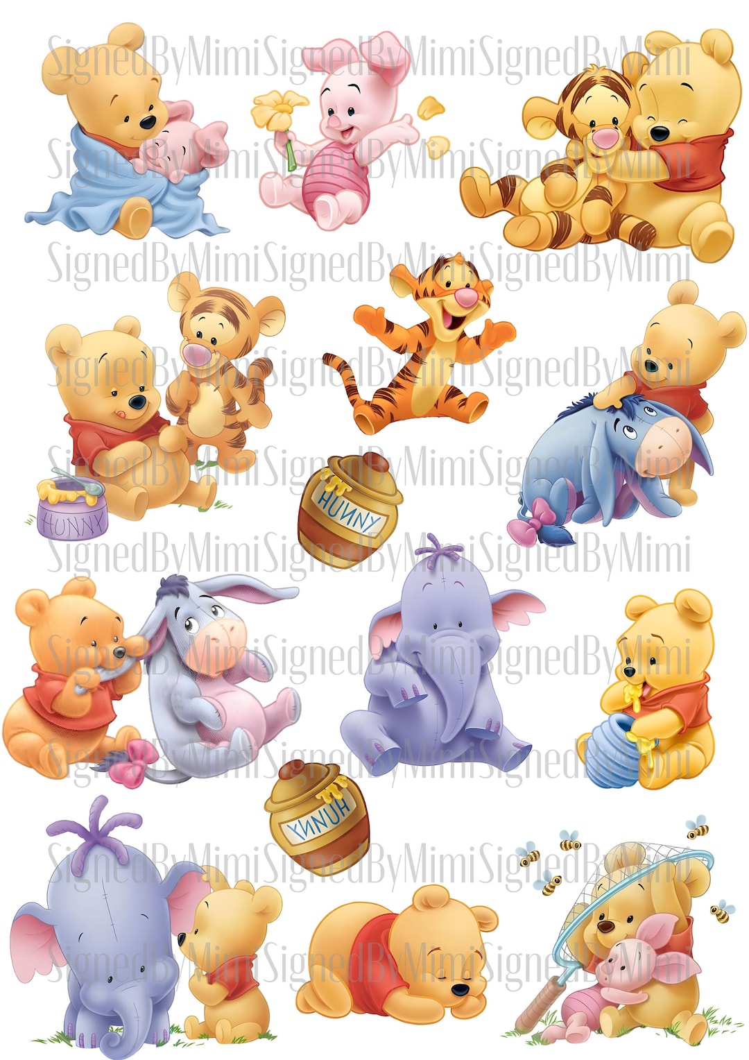 Instant Download Winnie the Pooh Baby Shower Separate Digital Image ...