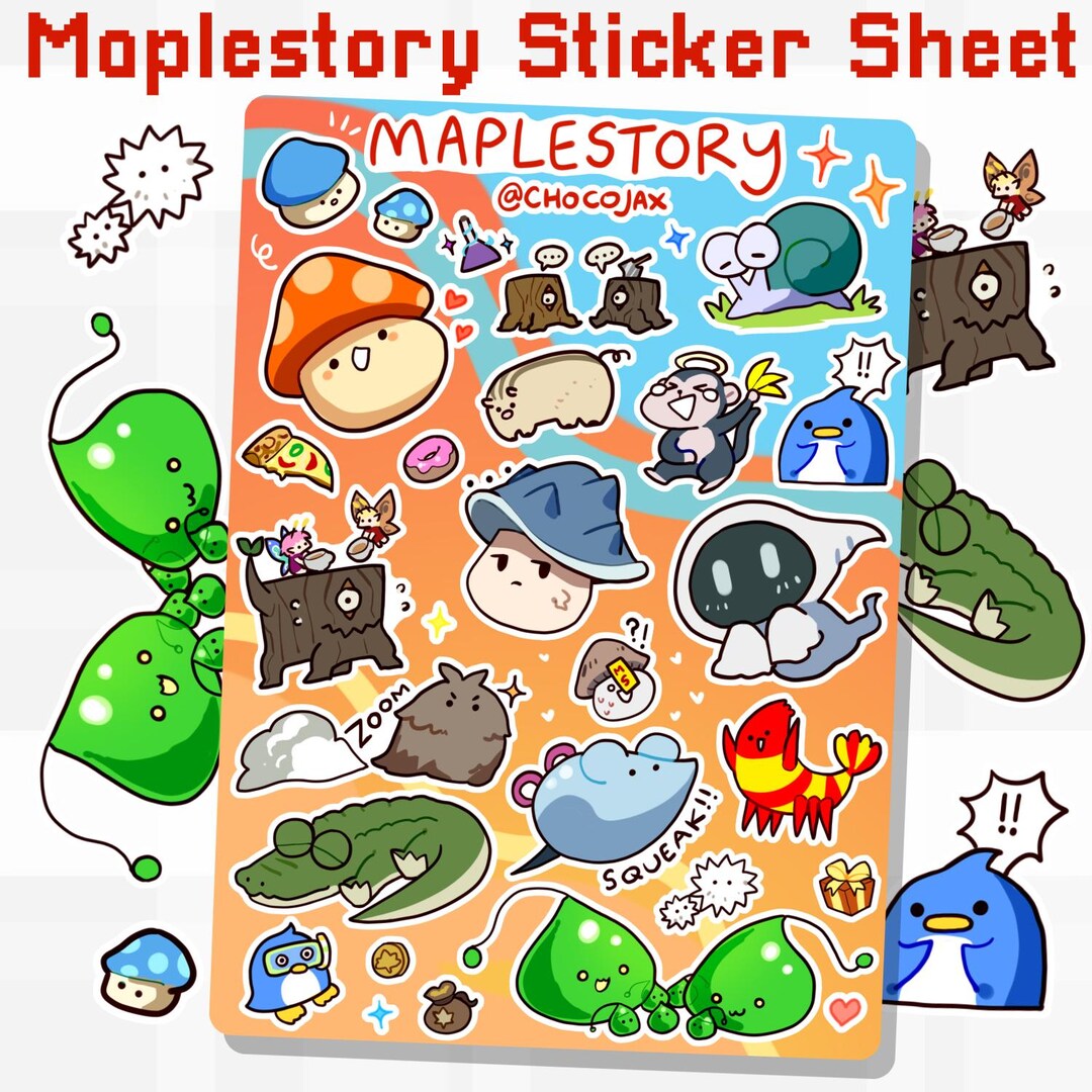 Maplestory Sticker Sheet - Etsy