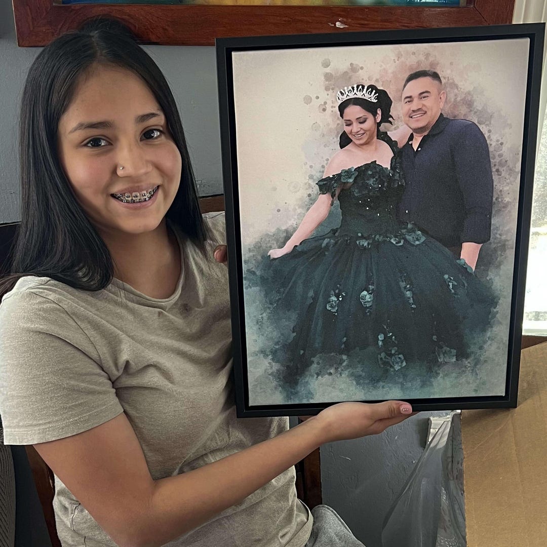 Custom Memorial Photo Portrait: Add Deceased Loved One, Family Reunion ...