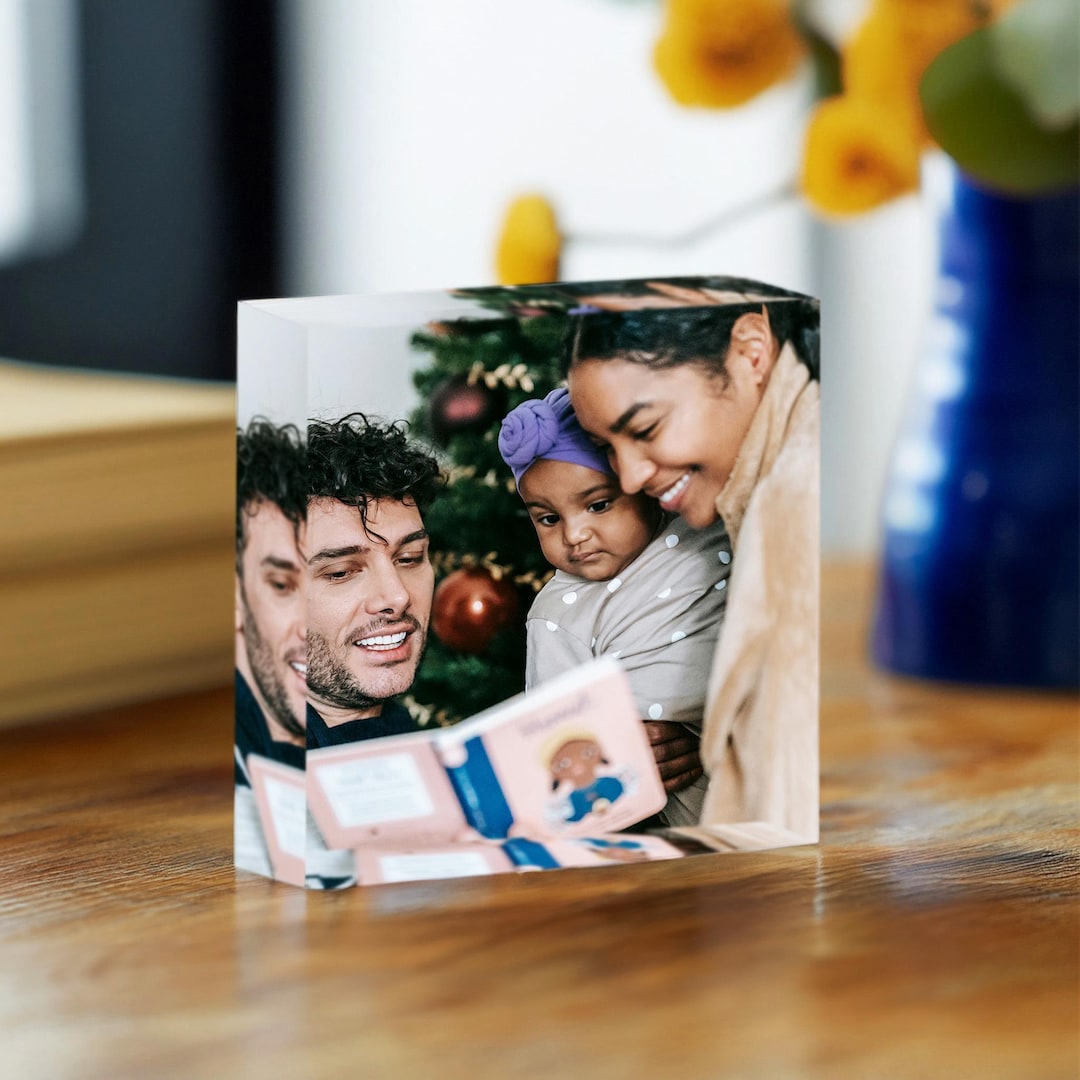 Custom Photo Acrylic Block, 3D Glass Picture, Personalized Photo Cube ...