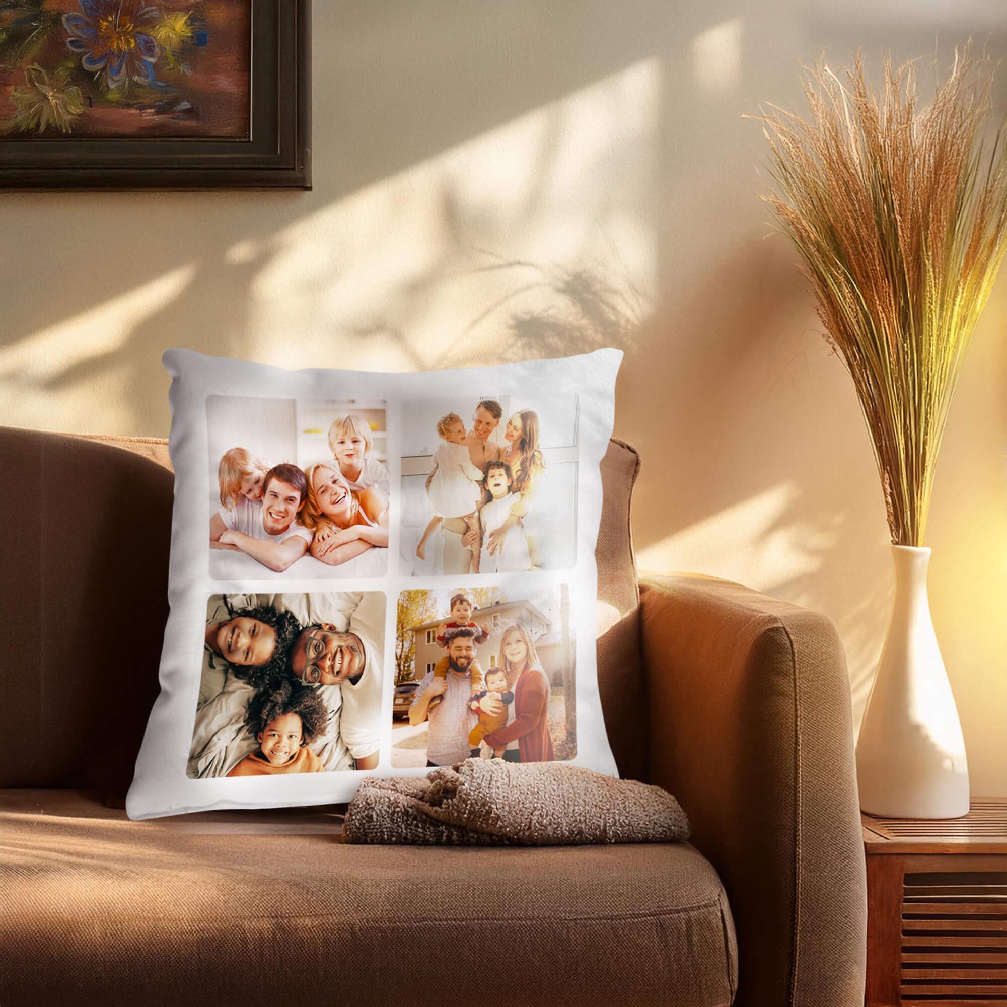 Custom Photo Collage Pillow, Personalized Picture Pillow, Throw Pillow ...