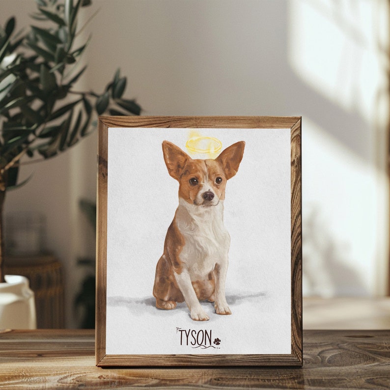 Personalized Memorial Pet Drawing, Custom Dog Portrait From Photo ...