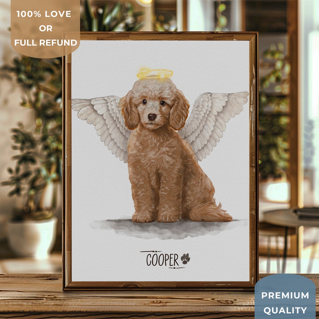 Personalized Memorial Pet Drawing, Dog Portrait From Photo ...