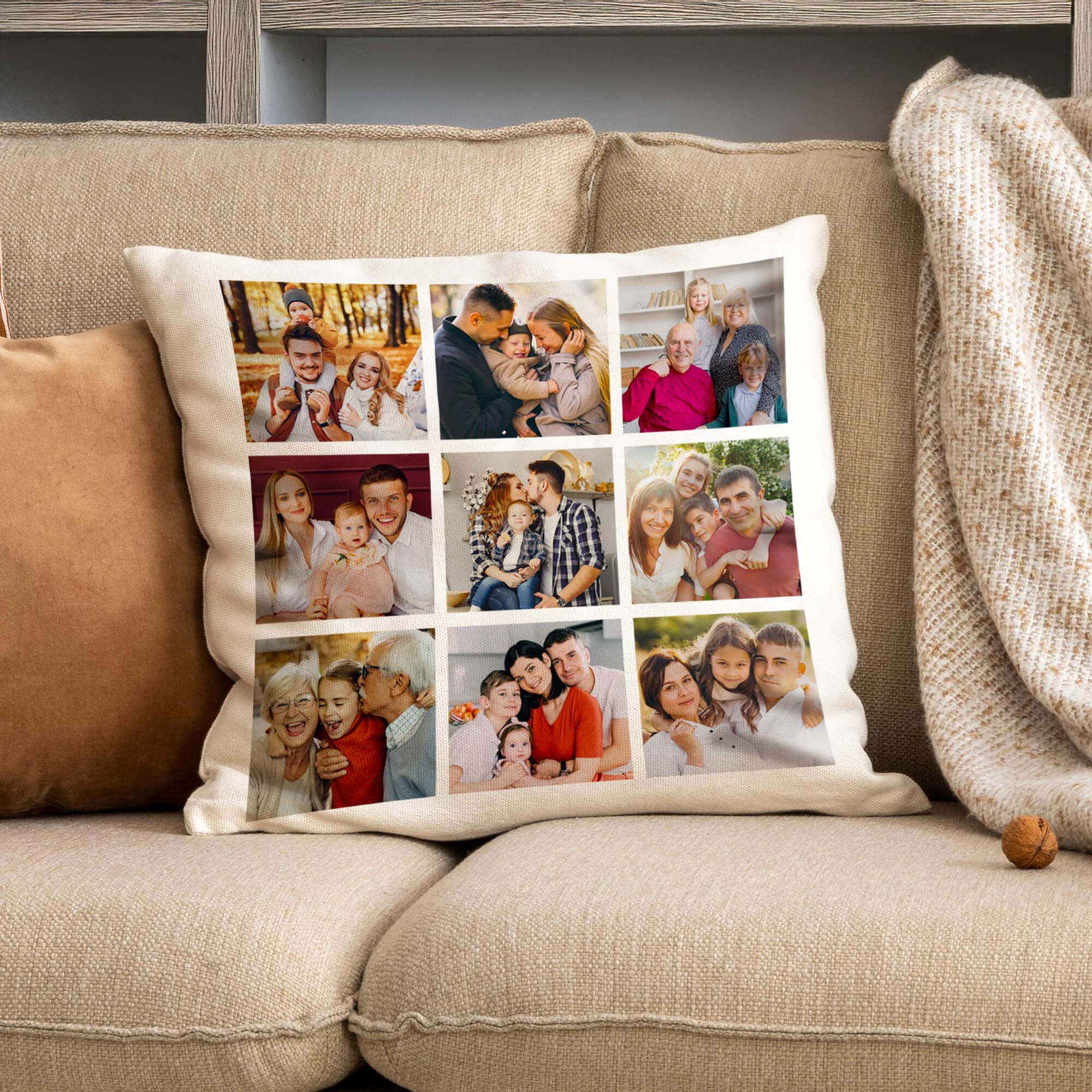 Personalized Photo Collage Pillow, Couch Throw Pillows, Photo Pillows ...