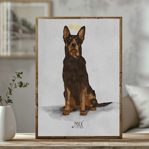 Custom Memorial Pet Drawing, Pet Portrait From Photo, Painting ...
