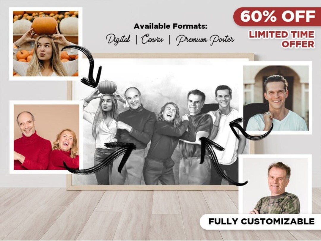 Custom Memorial Portrait - Pictures With Deceased Loved One ...