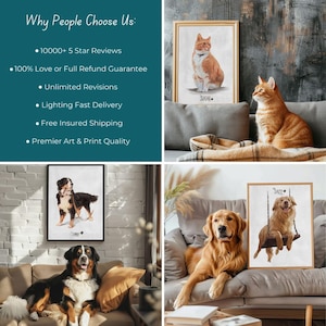 Personalized Memorial Pet Drawing, Custom Dog Portrait From Photo ...