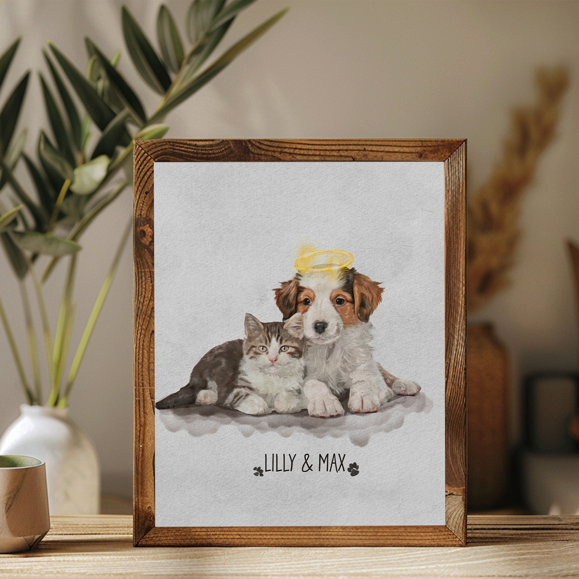 Personalized Memorial Pet Drawing, Dog Portrait From Photo ...