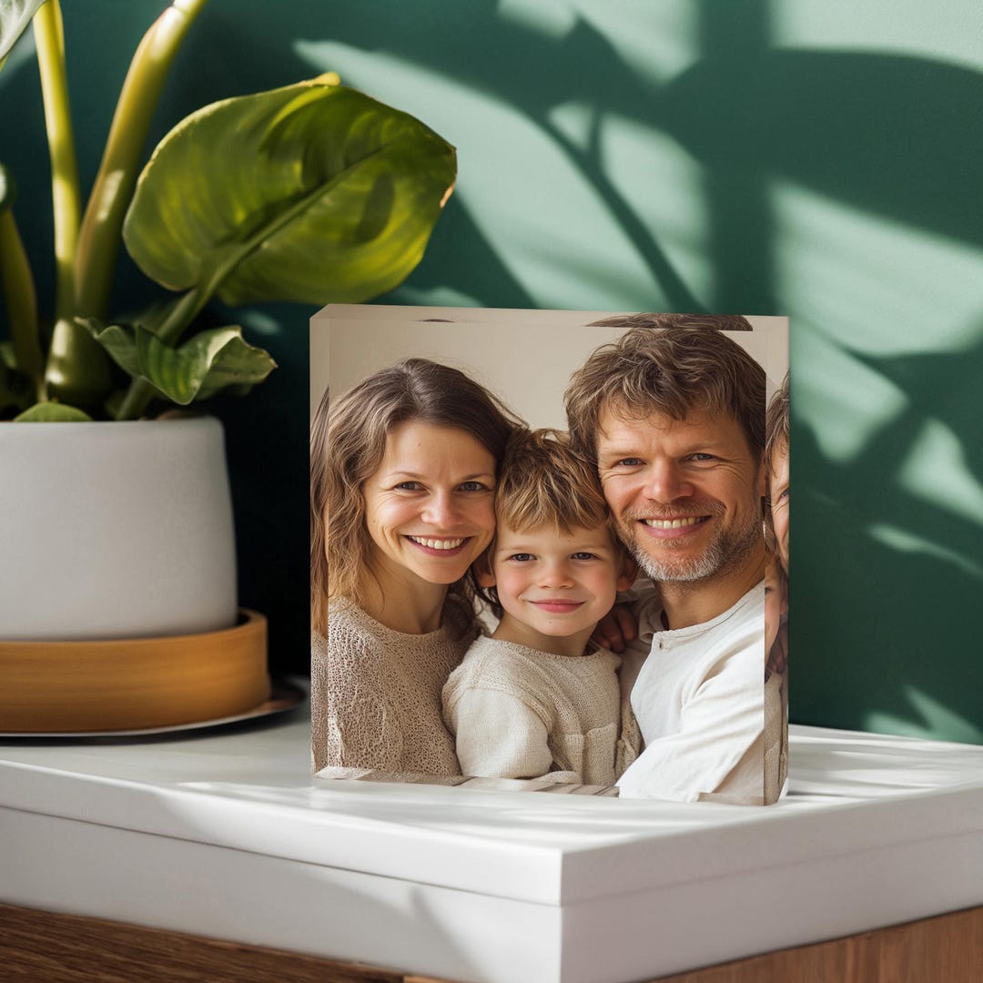 Personalized Photo Acrylic Block, Custom 3D Photo Crystal, Photo Gifts ...