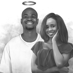 Custom Memorial Portrait Pictures With Deceased Loved One | Etsy