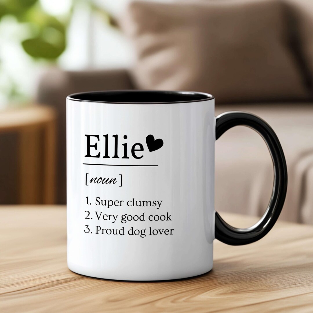 Custom Name and Definition Accent Mug, Name Meaning, Ceramic Mugs for ...