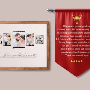 Custom Couple Photo Collage With Any Text, Personalized Picture ...