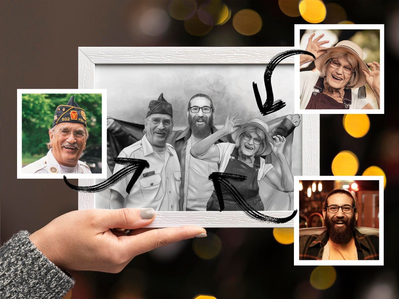 Custom Memorial Portrait - Pictures With Deceased Loved One ...