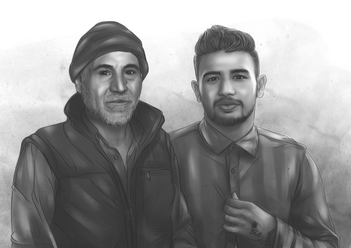 Custom Memorial Portrait - Pictures With Deceased Loved One ...