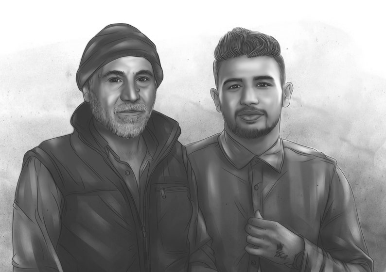 Custom Memorial Portrait - Pictures With Deceased Loved One ...