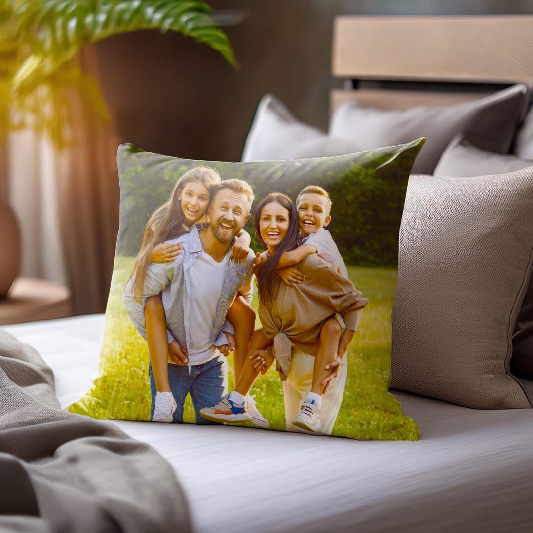 Custom Family Photo Collage Pillow, Humanoid Pillow With Picture on It ...