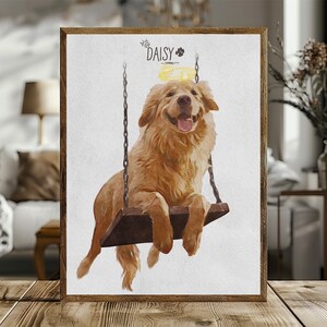 Custom Memorial Pet Drawing, Pet Portrait From Photo, Pet Bereavement ...
