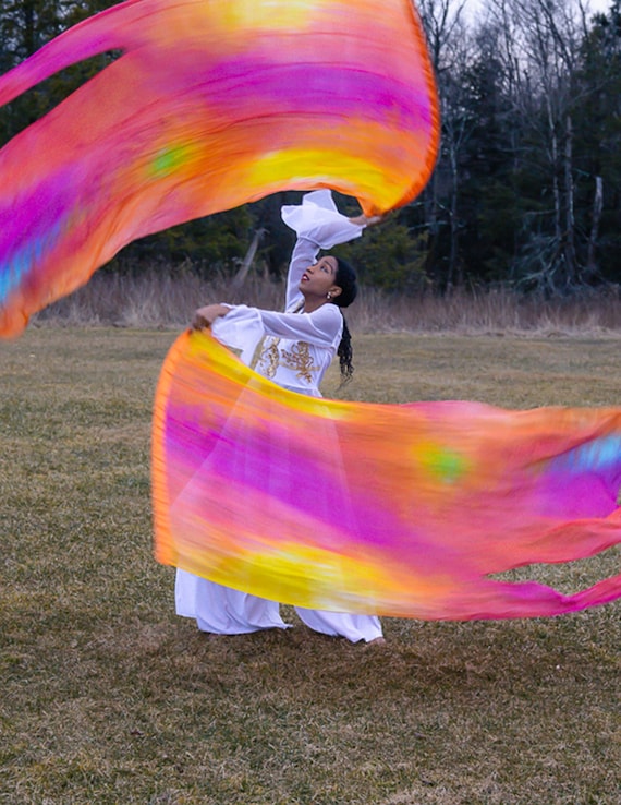 FIRE Silk Worship Flags Praise Flags Dance Flags set of - Etsy